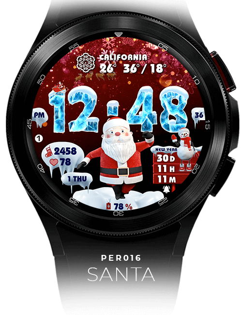 Best Watch Face SANTA | Persona Watch Face